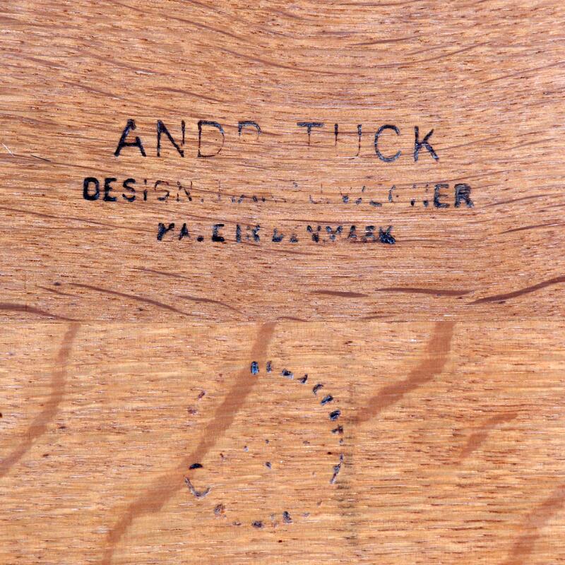 Hans J. Wegner: Rectangular coffee table of solid oak. Made and stamped ...