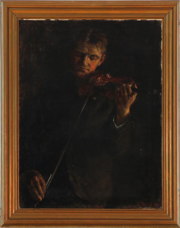 August Tørsleff: Portrait of the Danish opera singer and violinist ...