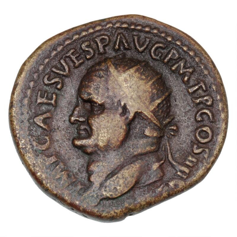 Roman Empire, Vespasian, 69–79, Dupondius, Rome 73 AD, FELICITAS ...