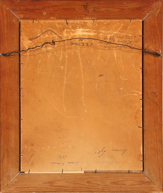 Simon Simonsen: Portrait of the dog Lyt, front and profile. Signed and ...