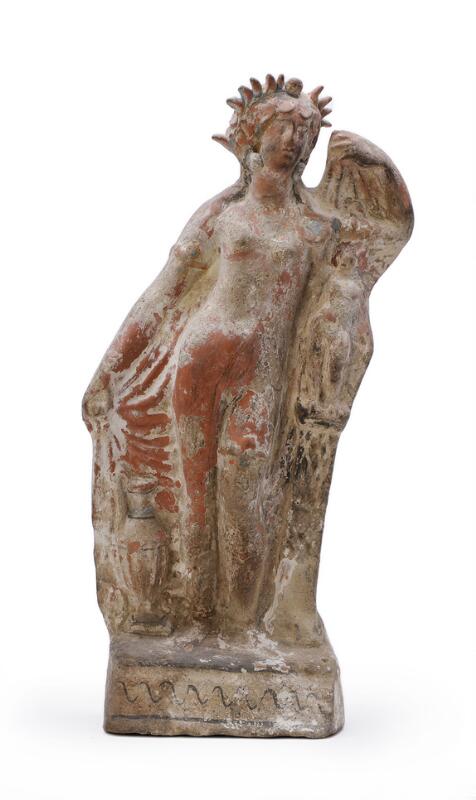 A terracotta figure of Venus/Aphrodite in Canosa style | Barnebys