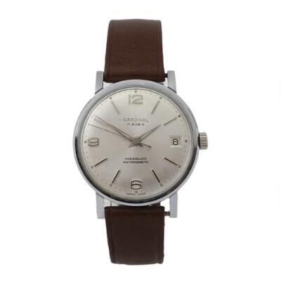 Cardinal: A gentleman's wrist watch of steel. Mechanical movement ...