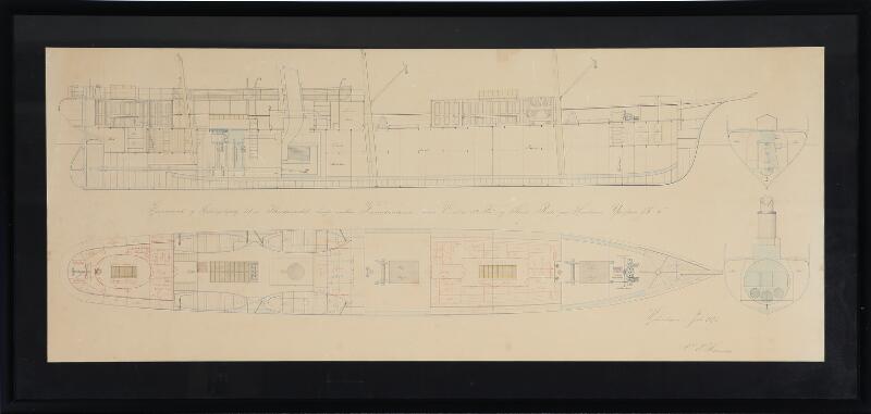 A Ship design of a steamship by C.E - auctions & price archive
