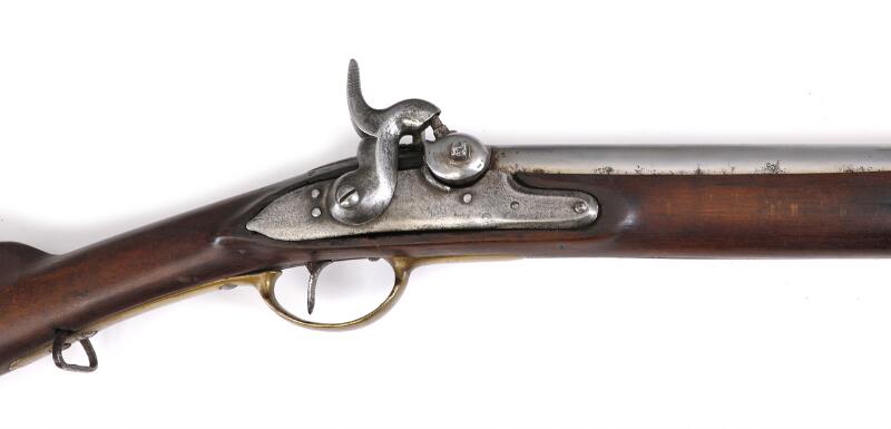 Two Danish converted muskets pattern 1822 with their bayonets. The ...