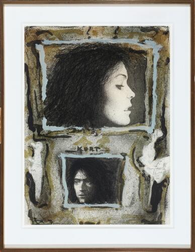 Kurt Trampedach: Figures. Signed Trampedach 82, e/a. Lithograph in ...