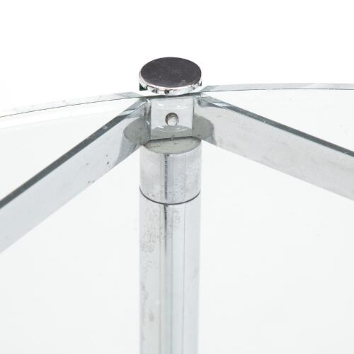 Ludwig Mies van der Rohe: Coffee table with chromed steel frame ...
