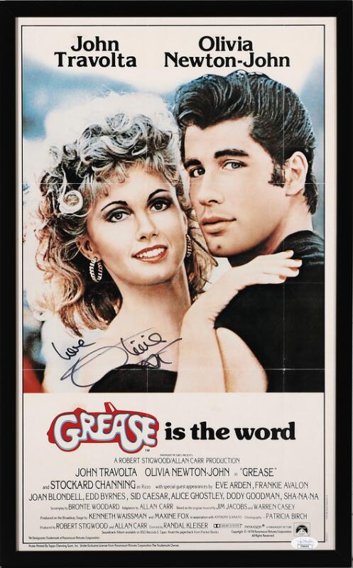 'Grease'. An original American colour poster from 1978 with the ...