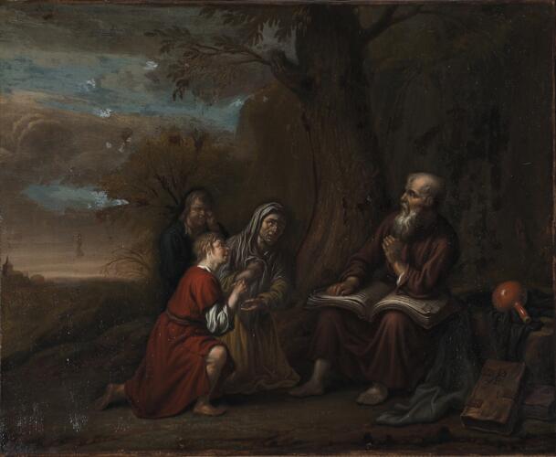 SOLD. Pieter Symonsz Potter, circle of, 17th century: Religious scenery ...