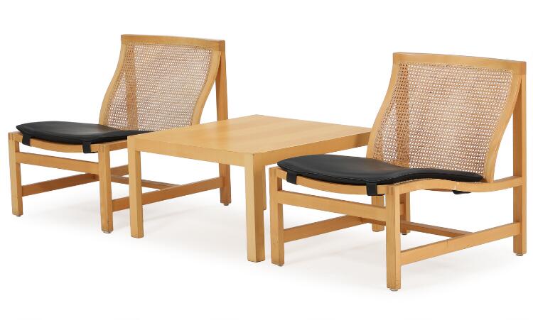 SOLD. Johnny Sørensen: "The King's Furniture". A pair of beech easy ...