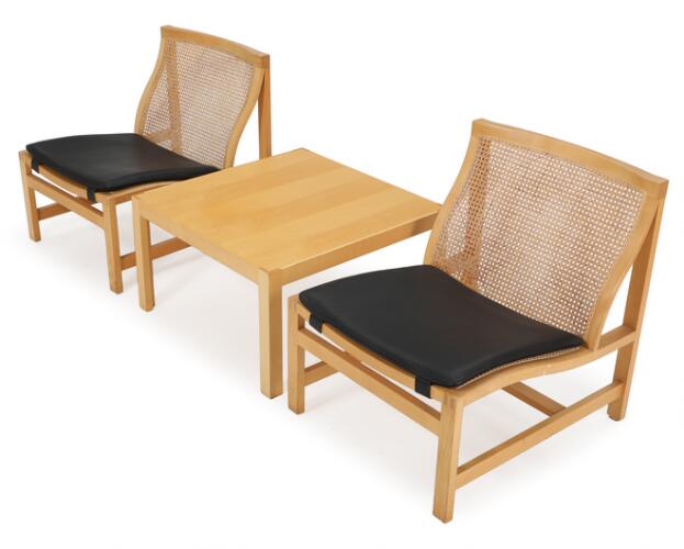 SOLD. Johnny Sørensen: "The King's Furniture". A pair of beech easy ...