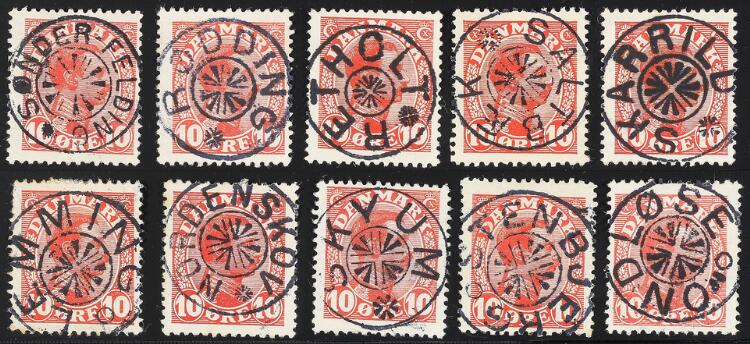 Star-canc. 10 stamps in SUPERB CONDITION – Bruun Rasmussen Auctioneers