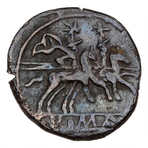 SOLD. Roman Republic, Anonymous Sestertius, Rome, a. 214-213 BC, Cr. 44 ...