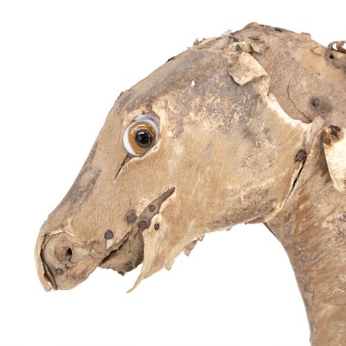 Ansgar Elde: Two part sculpture. Unsigned. Rocking horse as well as ...