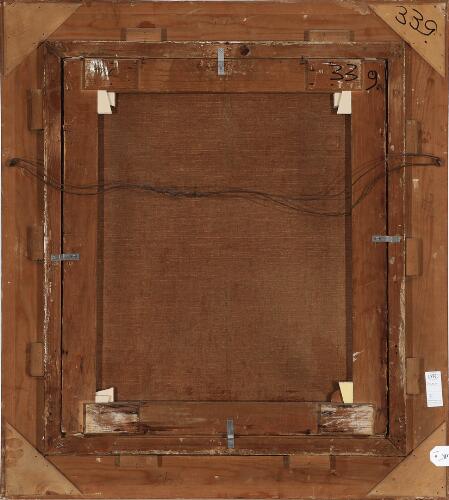 Julius Paulsen: Standing model seen from the back. Signed Jul. Paulsen ...