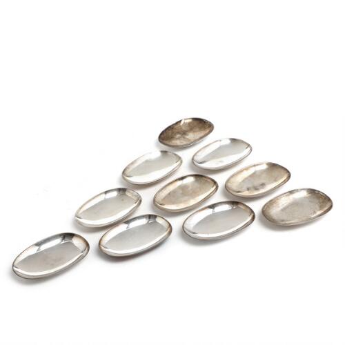 A. F. Rasmussen: A collection of ten sterling silver place dishes ...