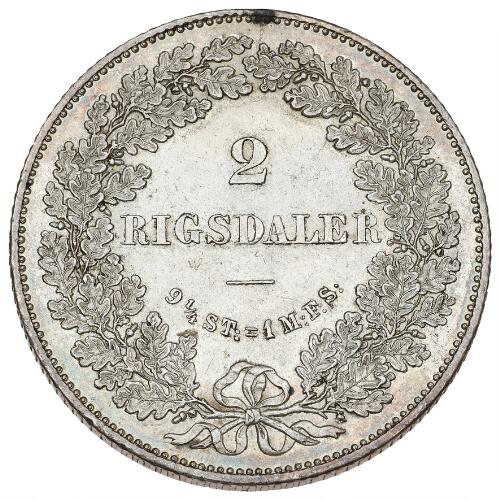Christian IX, 2 rigsdaler 1864 RH, H 4A – Bruun Rasmussen Auctioneers