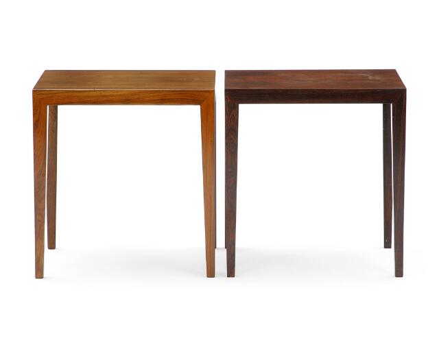 Severin Hansen Jr., a.o.: A pair of rosewood side tables and coffee ...