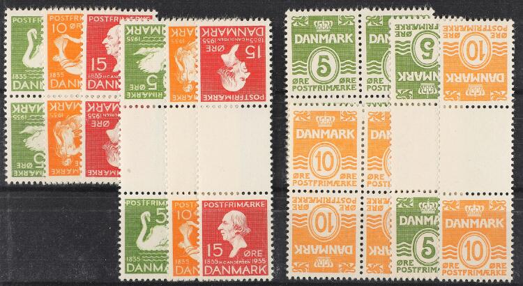 1933-1935. Wavery Line and H.C. Andersen. Complete MNH set. AFA 4.770 ...