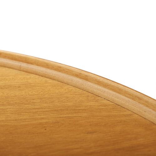 Kaare Klint: Circular mahogany coffee table. Top with raised edge ...