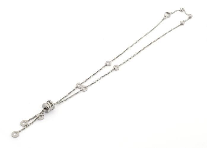 Bulgari: A "B.Zero1" necklace of 18k white gold. Weight app. 15.5 g. L ...