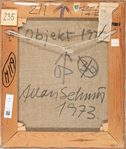 Allan Schmidt: "Objekt", 1973. Signed AS, dated on the reverse 1973 ...