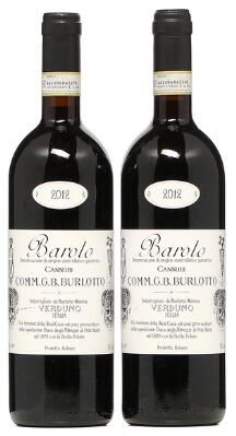 2 bts. Barolo, "Vigneto Cannubi", Burlotto 2012 A (hf/in). – Bruun ...