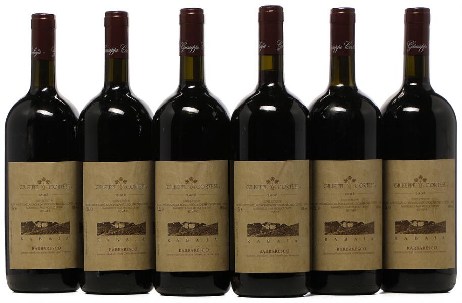 6 bts. Mg. Barbaresco "Rabaja", Giuseppe Cortese 2008 A (hf/in). Oc ...