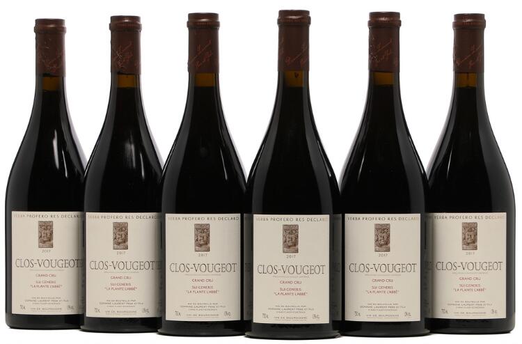 6 bts. Clos De Vougeot Grand Cru "Sui Generis", Domaine Laurent 2017 A ...