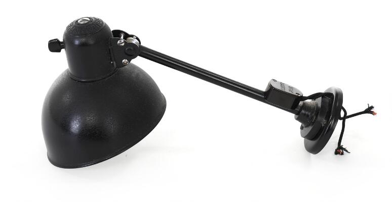 Christian Dell: A pair of black lacquered pendants and wall lamp. (3 ...